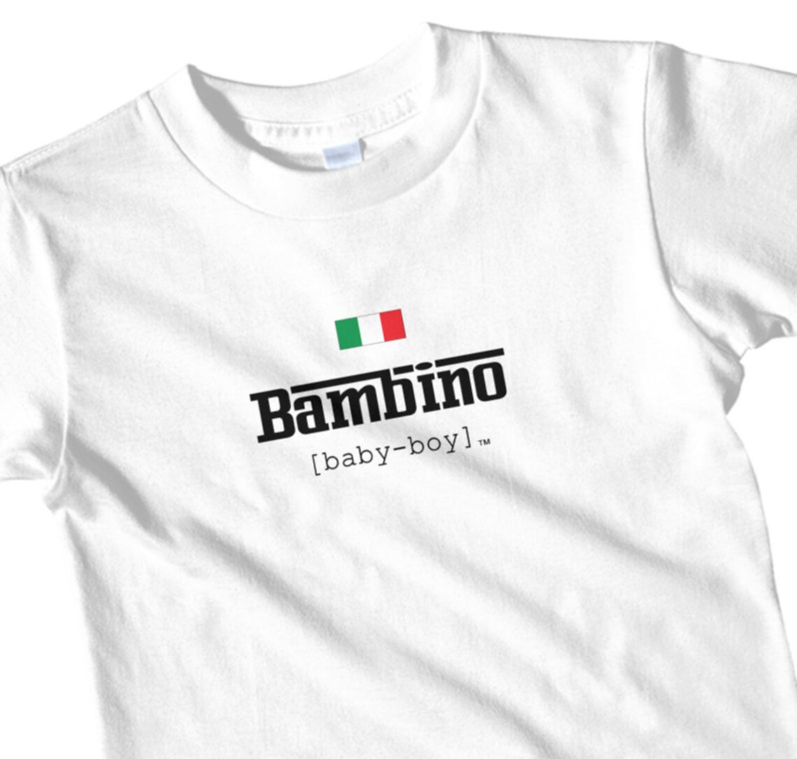 Baby Italian Bambino Pronunciation Tee Italy Food Pride Onesie Outfit ...