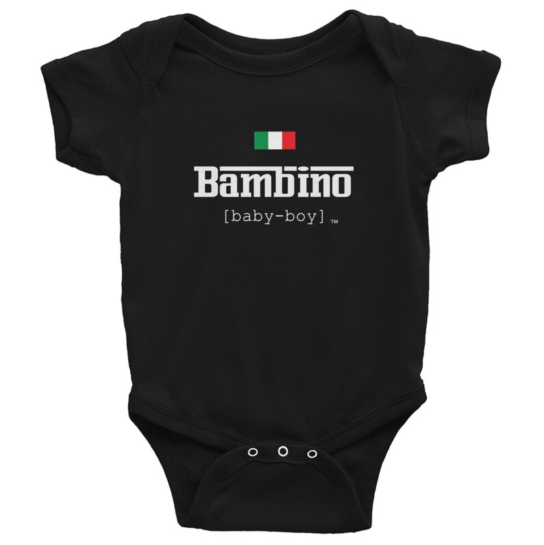 Baby Italian Bambino Pronunciation Tee Italy Food Pride Onesie Outfit ...