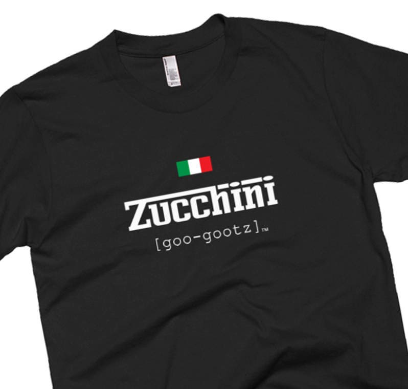 Italian Zucchini Pronunciation Tee Italy Food Pride T-shirt Heritage ...