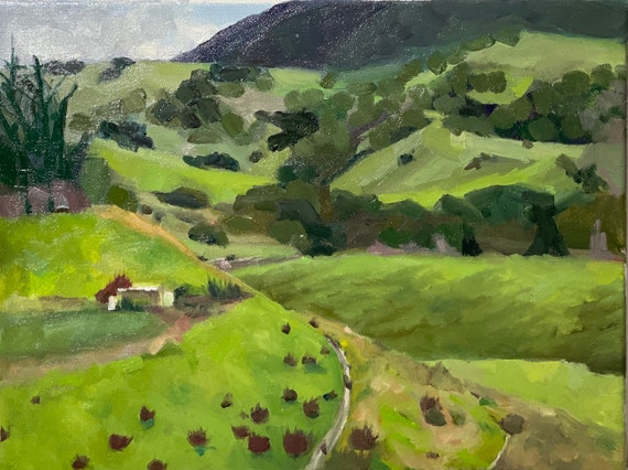 Salinas ValleyCalifornia Oil Painting LandscapeFine Art Wall | Etsy