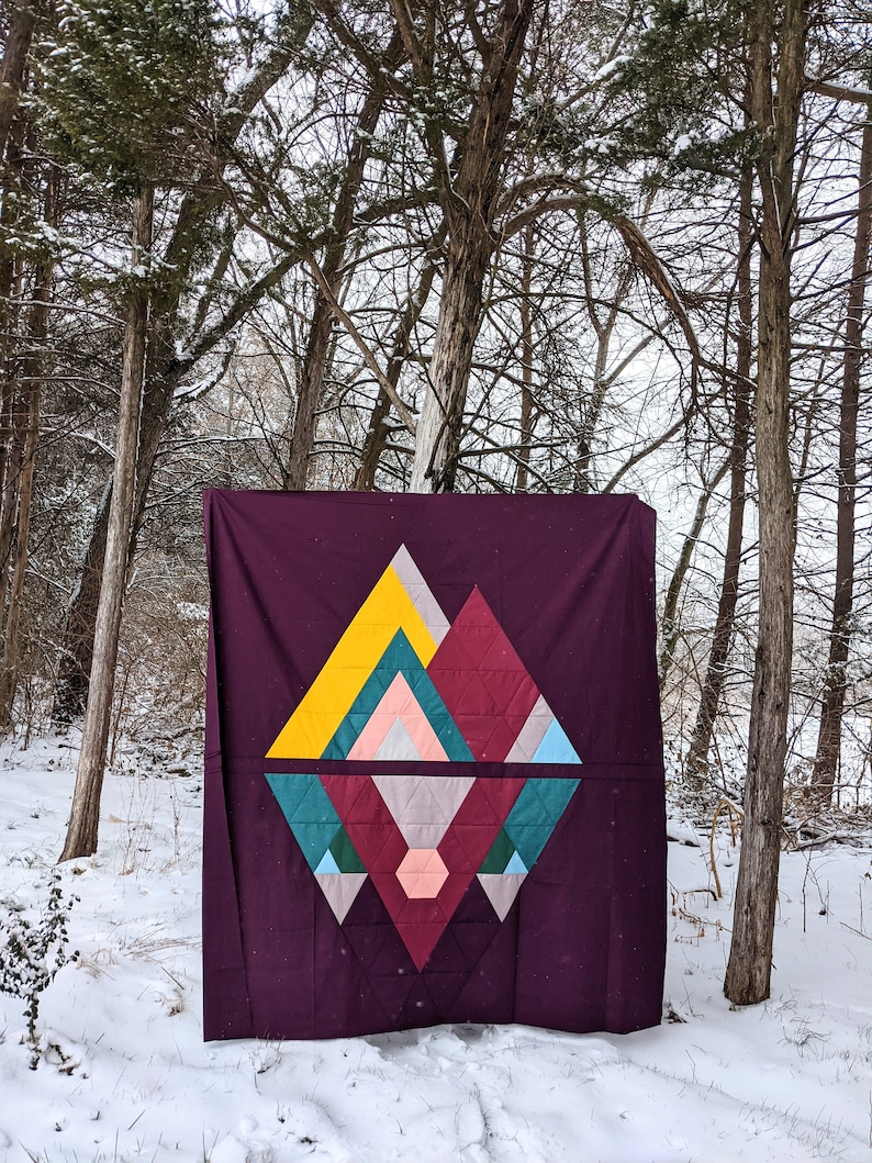 Asymmetrical Mountains Quilt Pattern PDF Digital Download - Modern ...