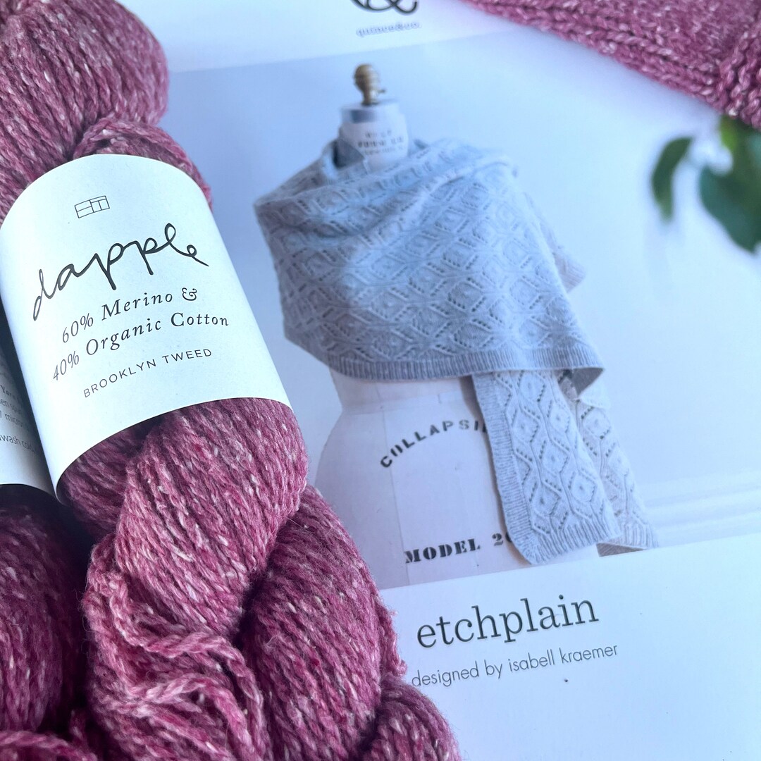 KIT Etchplain Shawl by Isabell Kraemer With Brooklyn Tweed Dapple - Etsy