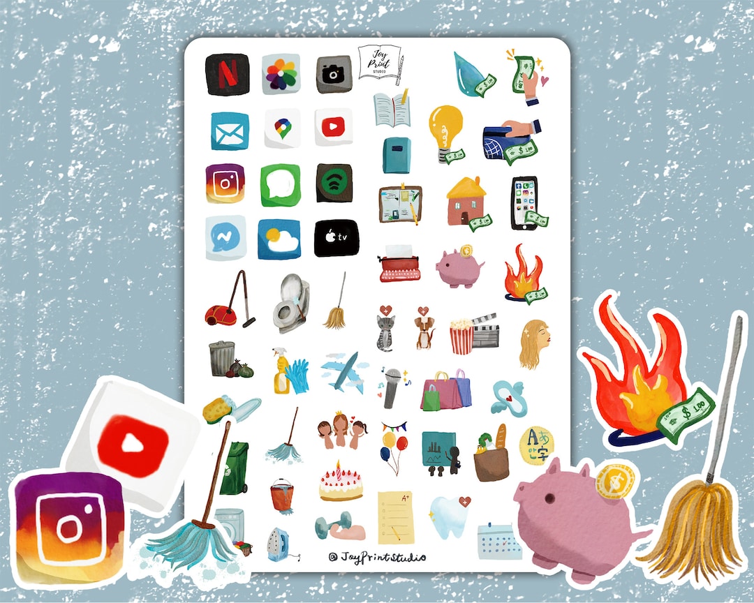 Sticker Sheet Everyday Planner Sticker Daily Icon Bullet Journal ...