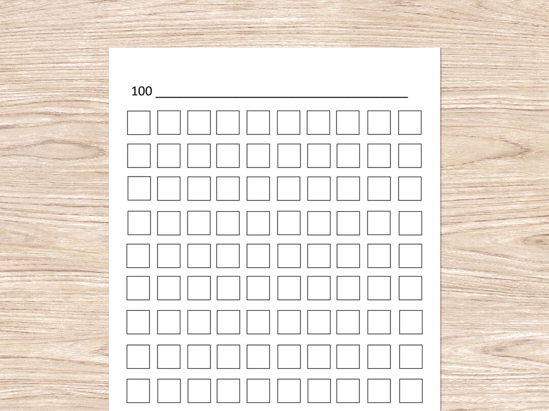 100 Boxes Worksheet, Goals, Multi-use Worksheet, Goal Worksheet ...