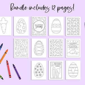 Easter Coloring Pages, 12 Page Coloring Bundle, Coloring Sheets, PDF ...