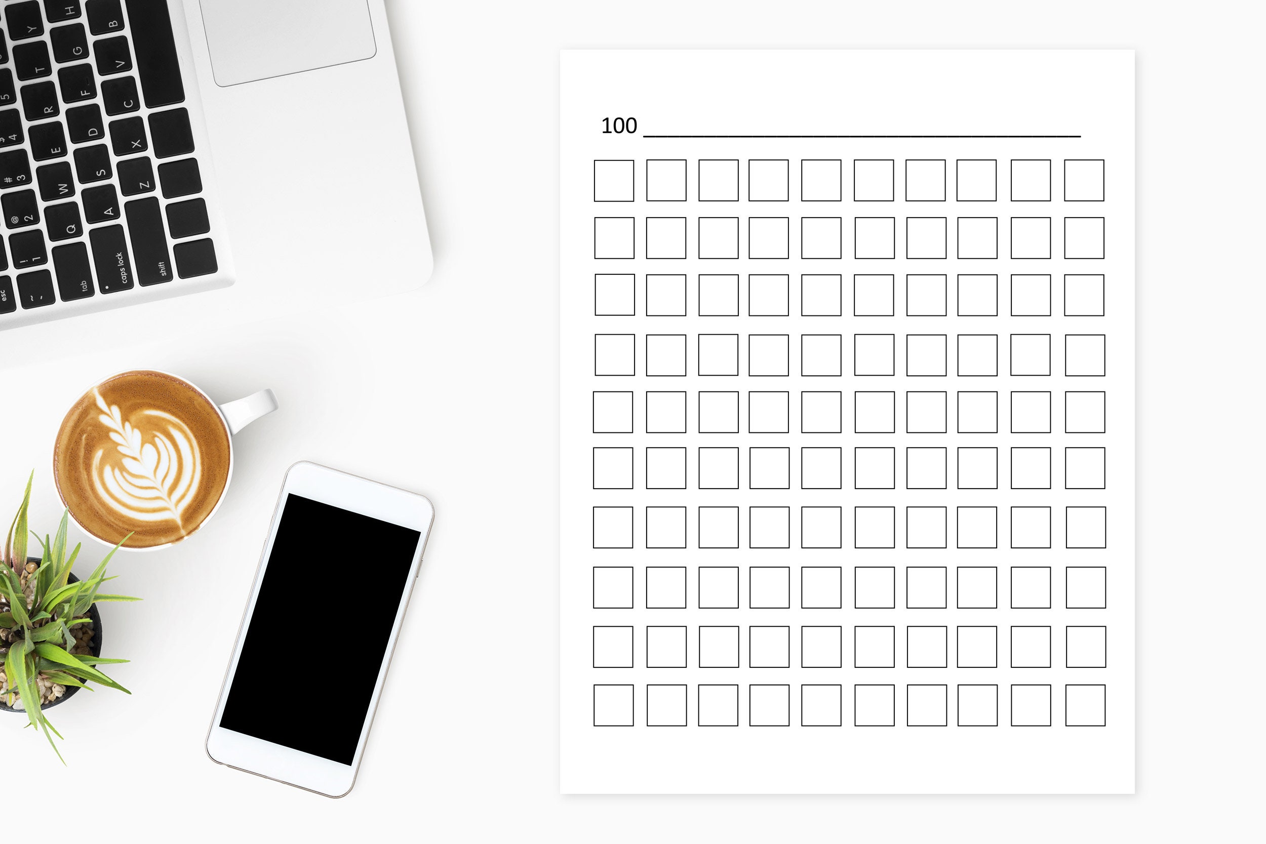 100 Boxes Worksheet, Goals, Multi-use Worksheet, Goal Worksheet ...