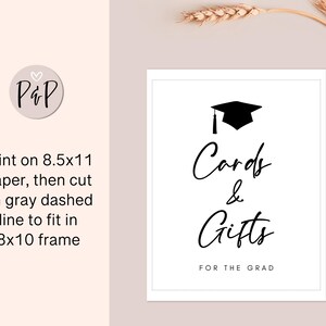 Printable Graduation Cards & Gifts Sign - Instant Download | Graduation ...