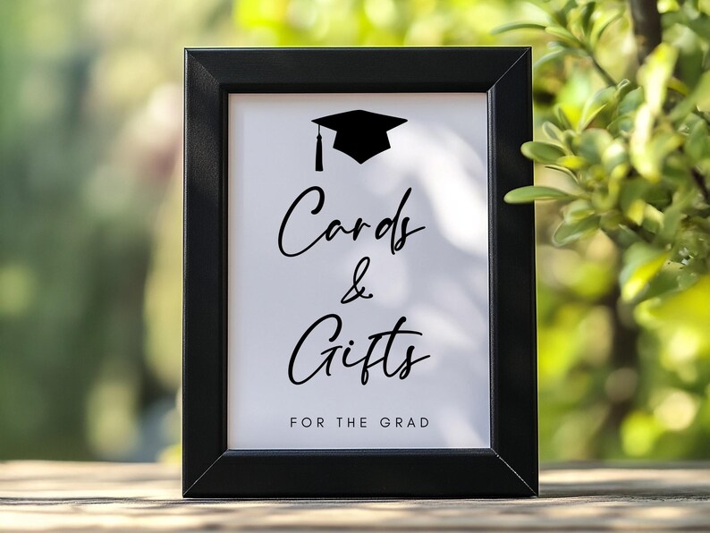 Printable Graduation Cards & Gifts Sign - Instant Download | Graduation ...