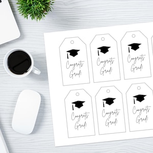 Printable Graduation Gift Tags | Congrats Grad (PDF) - Etsy