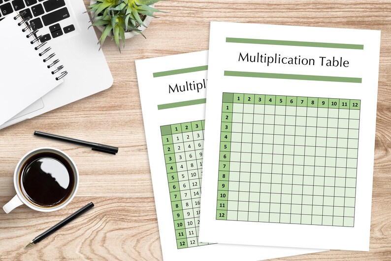 Multiplication Table - Math Worksheet - Math Practice - Instant ...