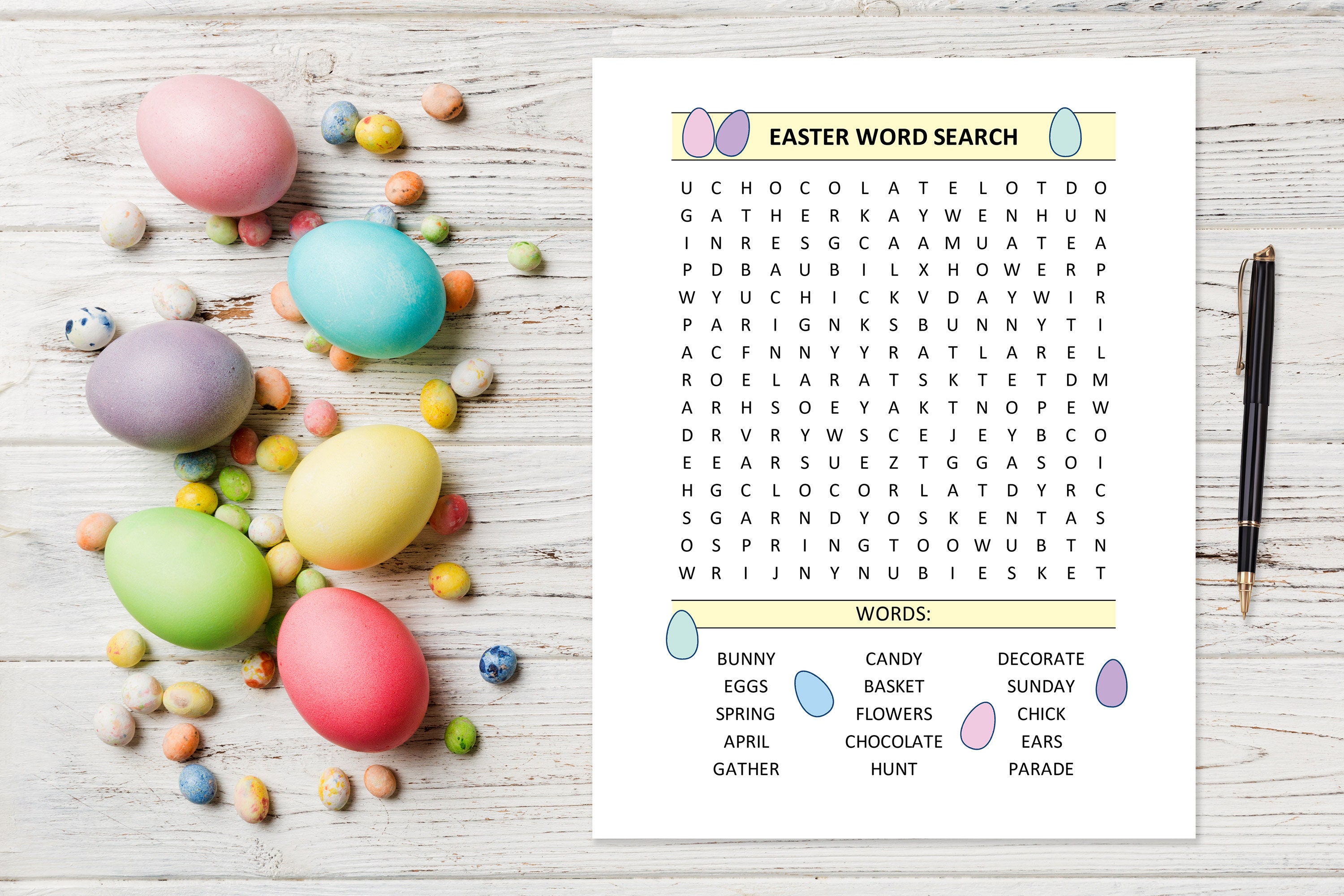 Easter Word Search Puzzle: Fun Easter Activity (PDF) - Etsy