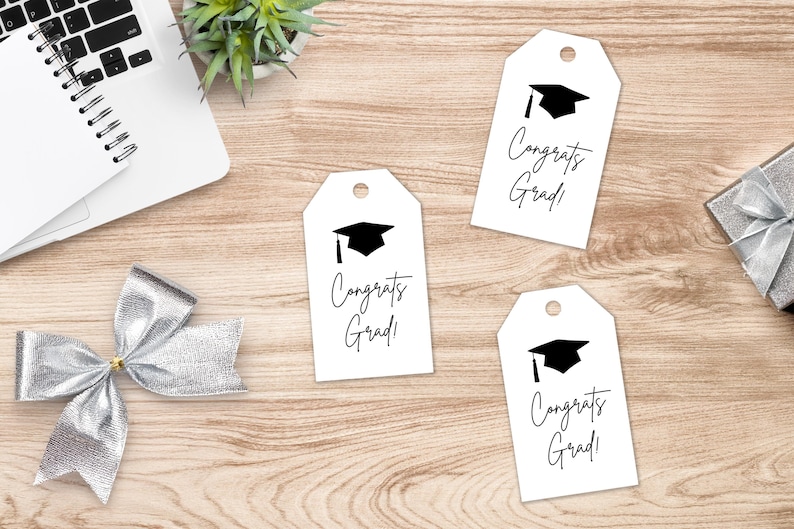 Printable Graduation Gift Tags | Congrats Grad (PDF) - Etsy