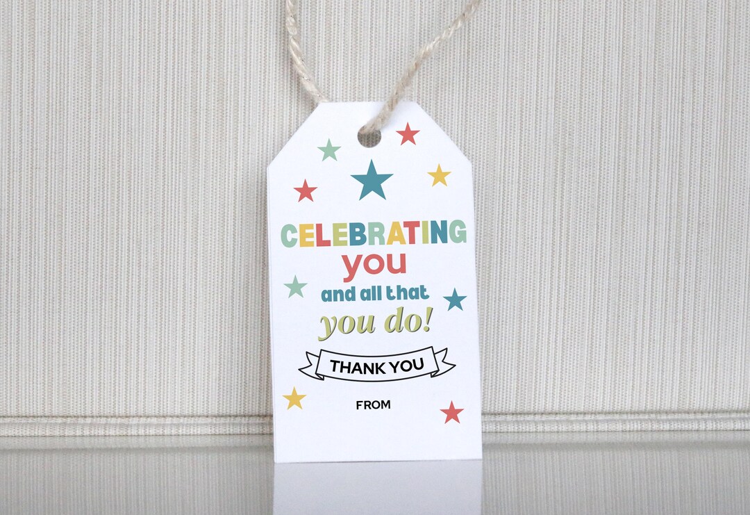 Thank You Gift Tags | Favor Tags | Fillable PDF | DIY Gift Tags for ...