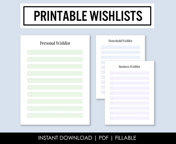 Printable Christmas Gift Wish List Template, My Wish List, Christmas ...