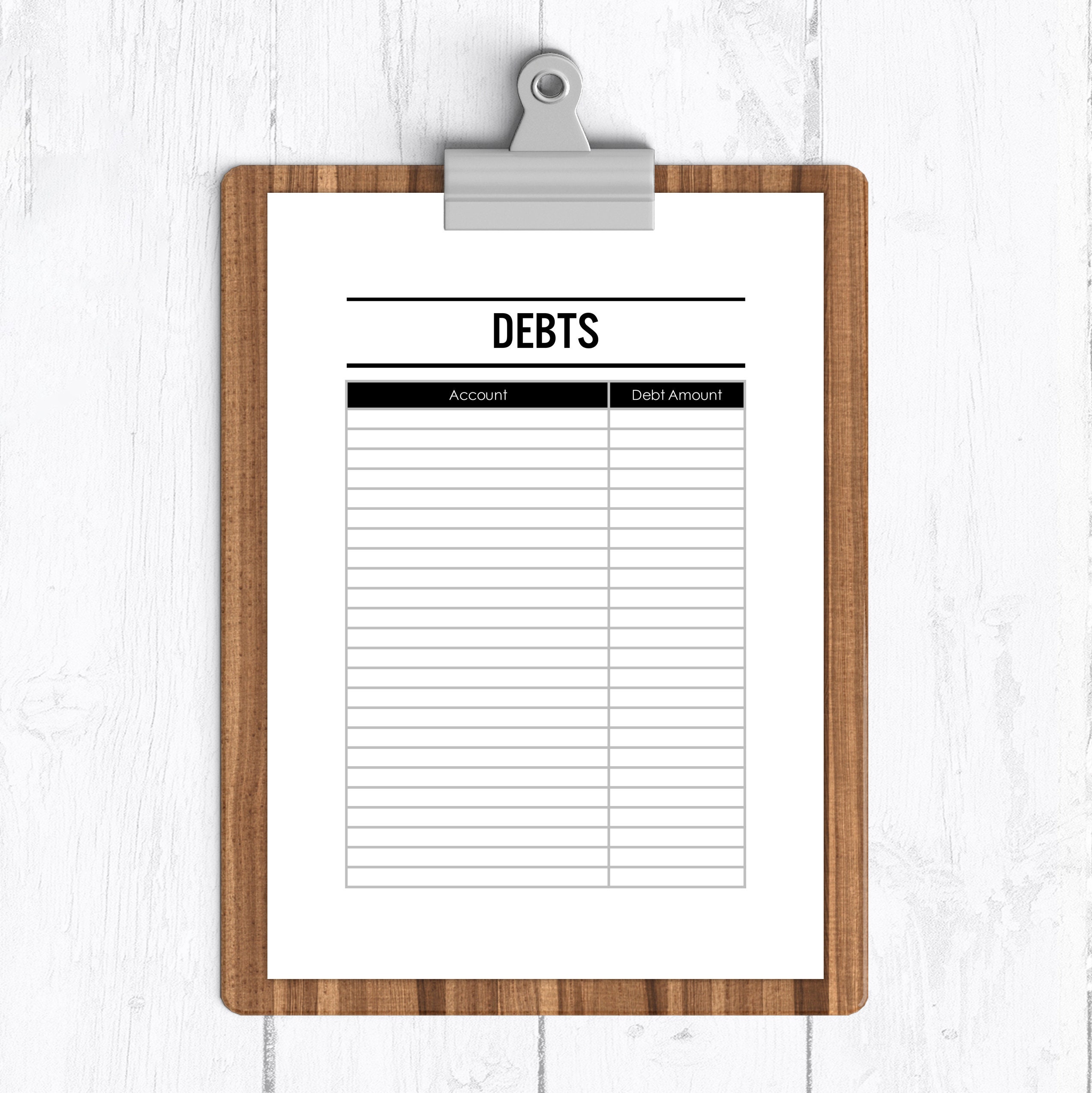 Debt Tracker Worksheets, Debt Payoff Printable, Debt Planner, Debt ...