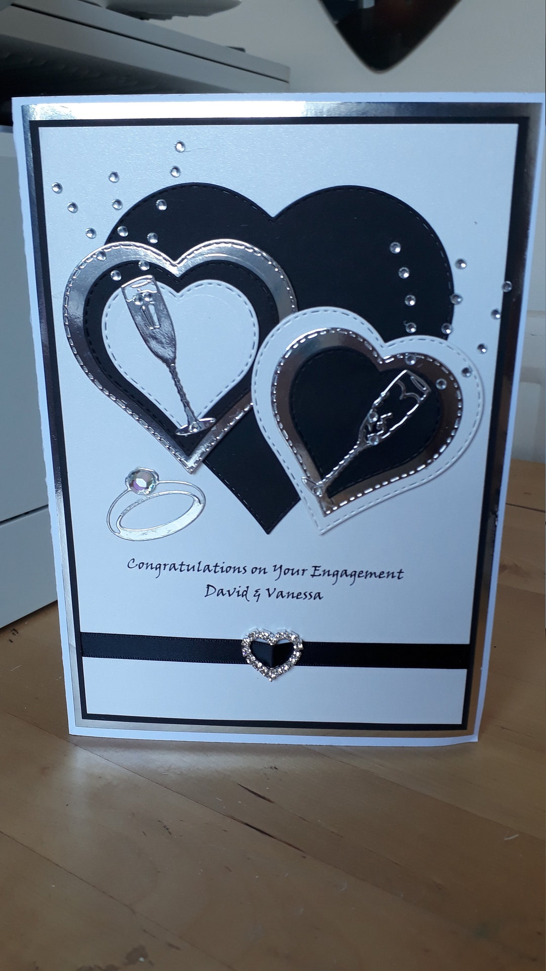 Engagement Card Handmade and Personalised - Etsy