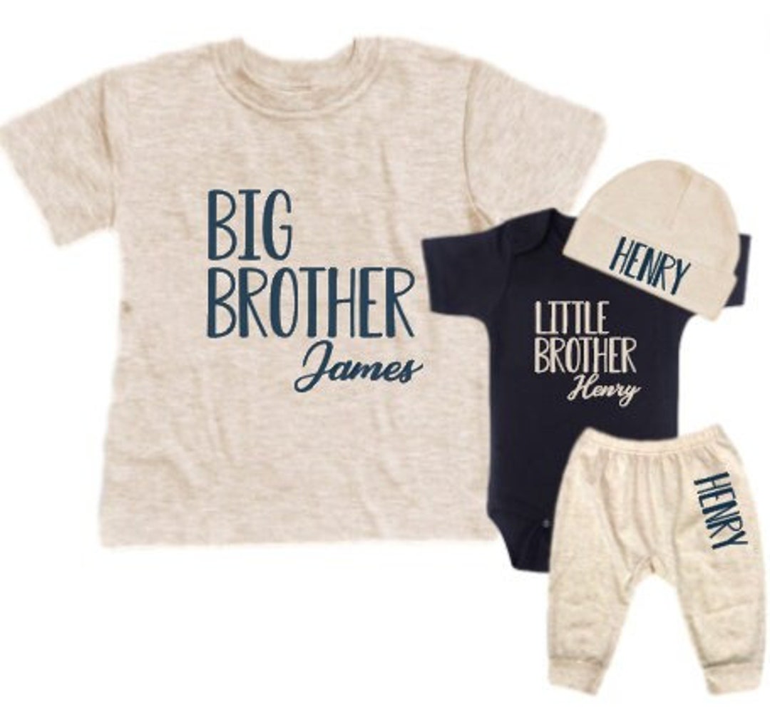 Big Brother Little Brother Matching Shirt Set, Personalized Brother ...