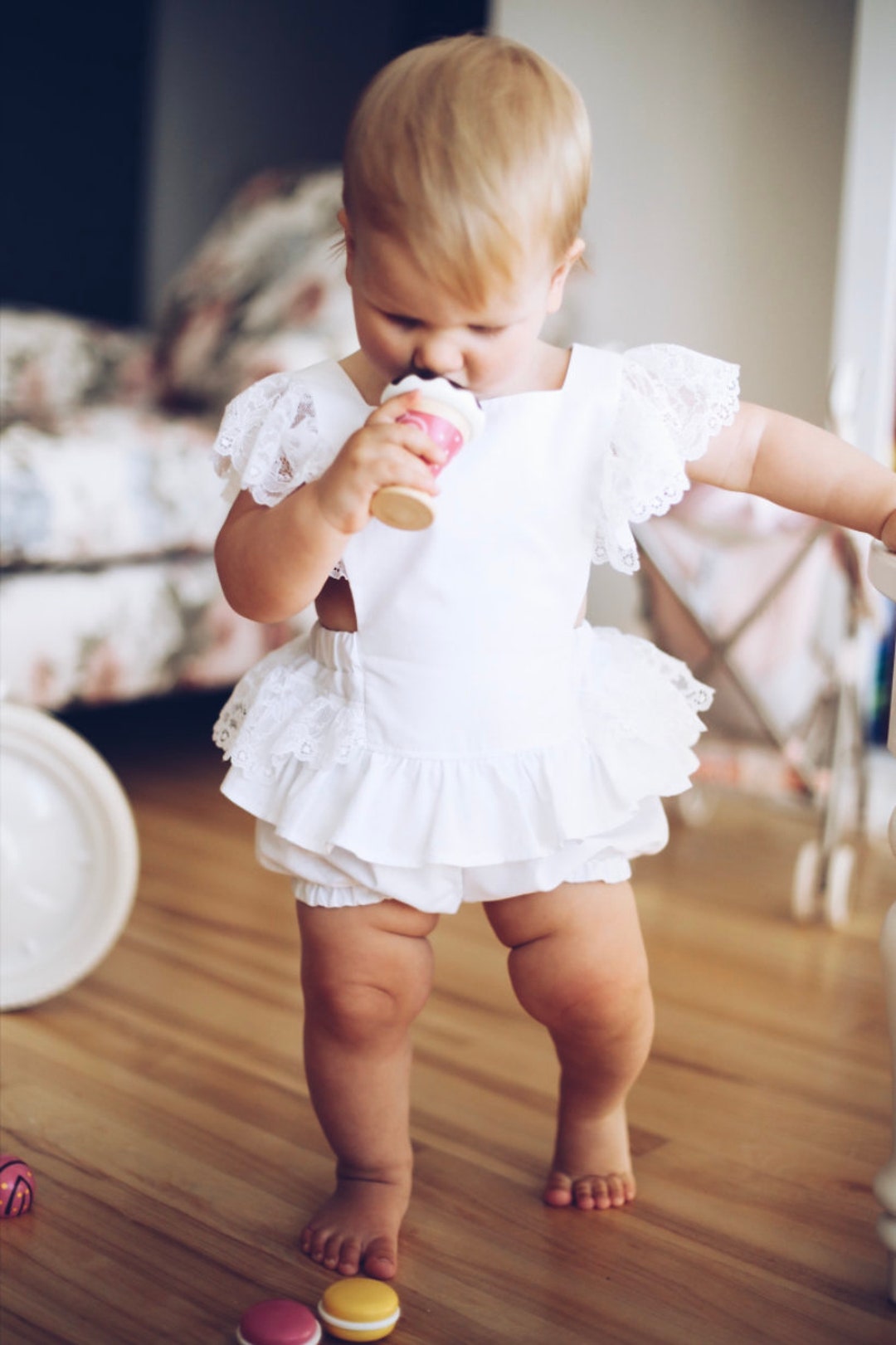 Cake Smash Outfit Girl, Cake Smash Romper, Baby Girl Boho Romper, First ...