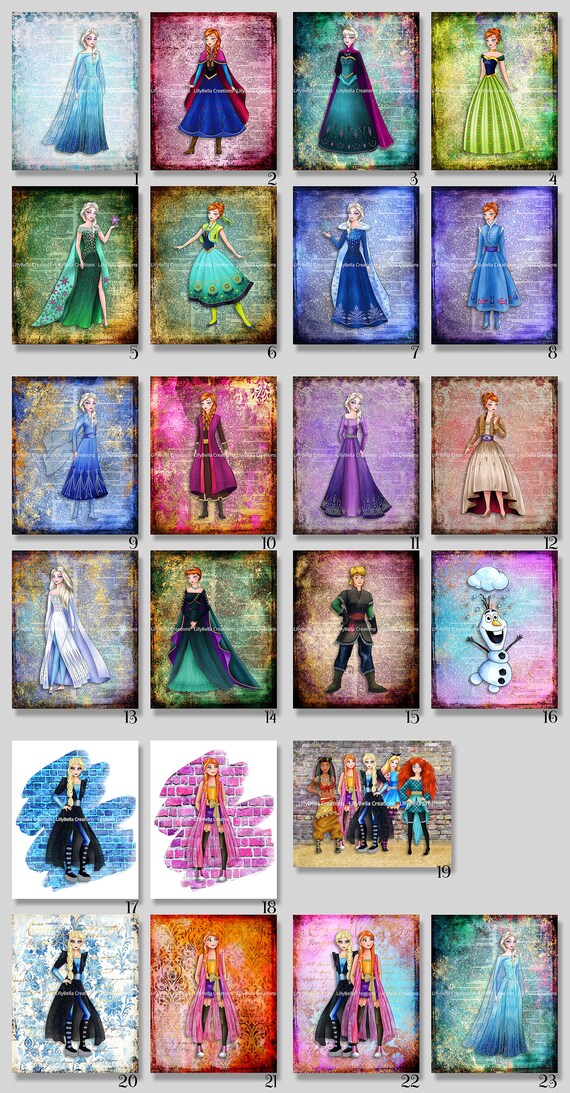 23 Frozen Dictionary & Mixed Media Digital Art Prints | Etsy