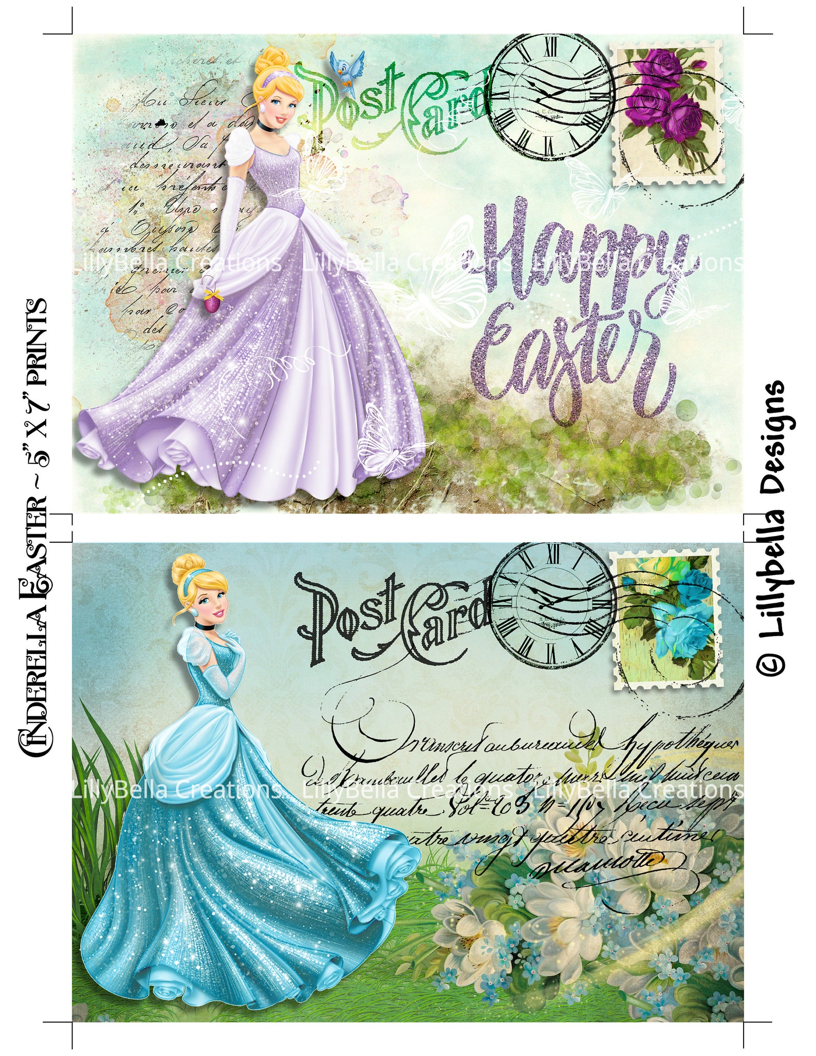 16 Princess Holiday Postcards 5 X 7 DIGITAL PRINTS Ariel - Etsy