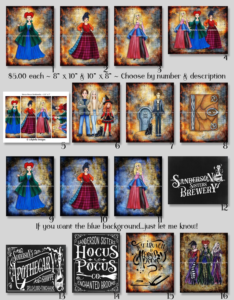 Hocus Pocus 16 Mixed Media Digital Art Prints Winifred - Etsy