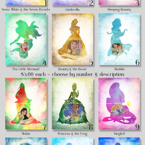 15 Princess Horror Movie Art Digital Prints Snow White - Etsy