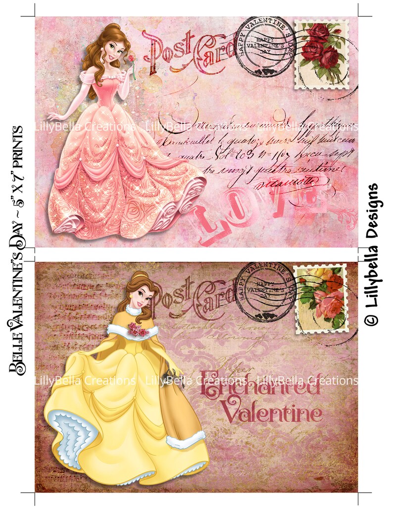 16 Princess Holiday Postcards 5 X 7 DIGITAL PRINTS Ariel - Etsy