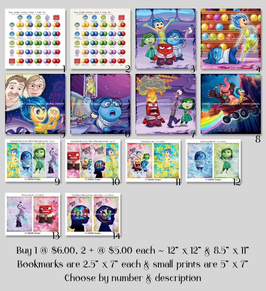 Buy Inside Out 8 Mixed Media Digital Art Prints 5 X 7, 8 Bookmarks ...