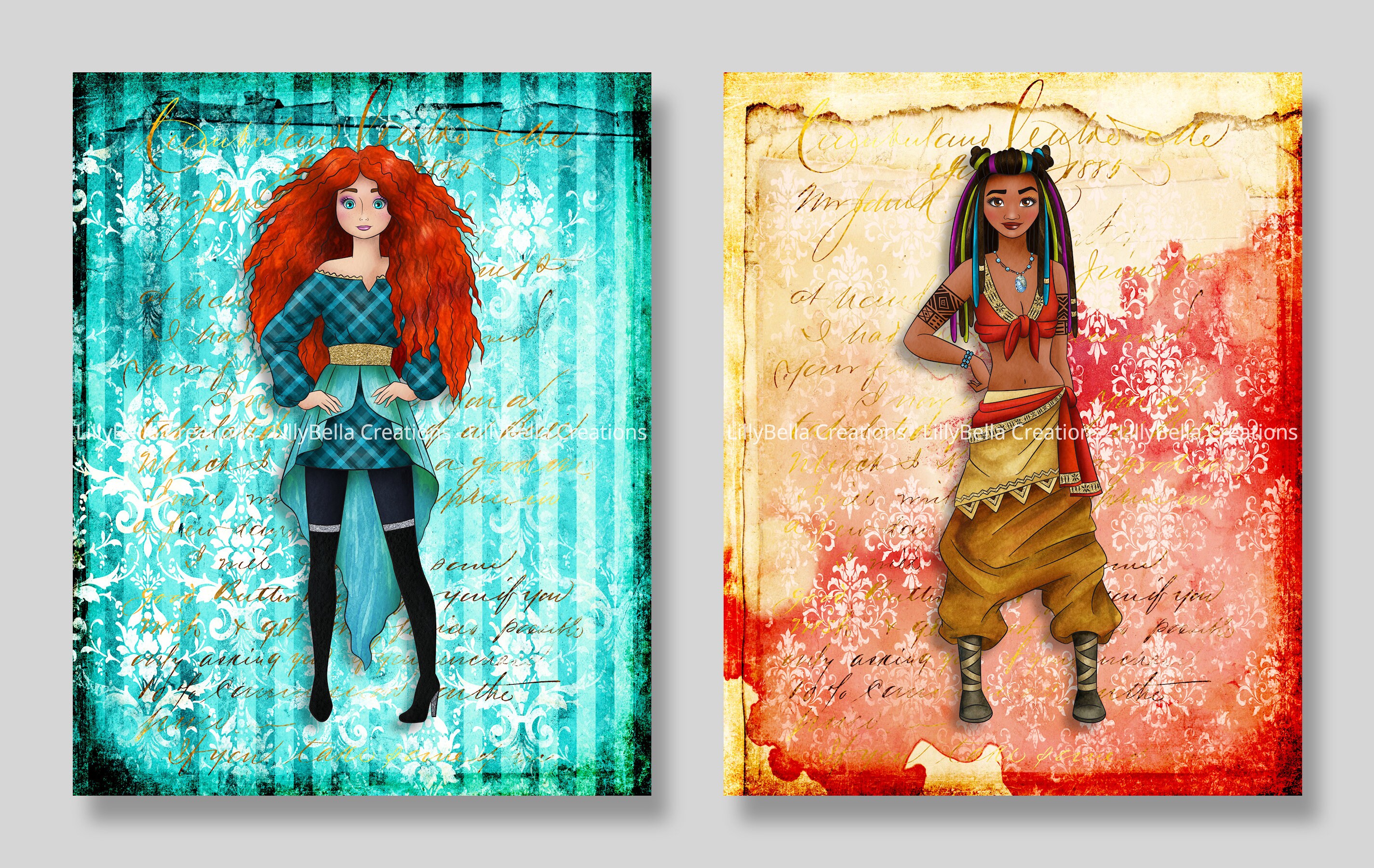 16 Urban Princesses Mixed Media Art Prints: 8 X 10 Snow White ...