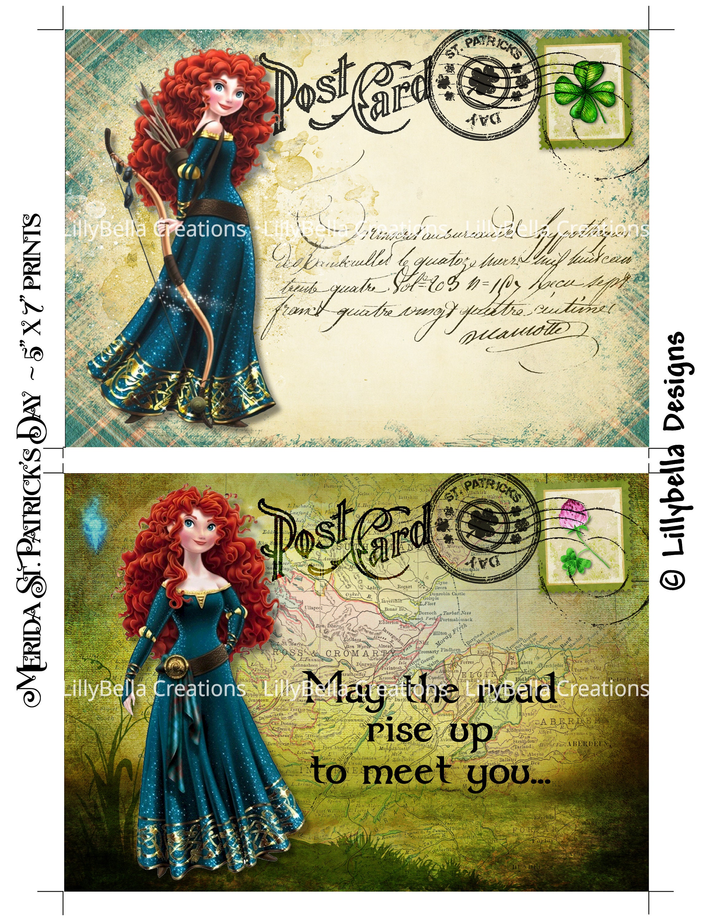 16 Princess Holiday Postcards 5 X 7 DIGITAL PRINTS Ariel | Etsy