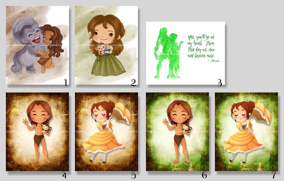 7 Tarzan Mixed Media & Watercolor Digital Art Prints Prints | Etsy