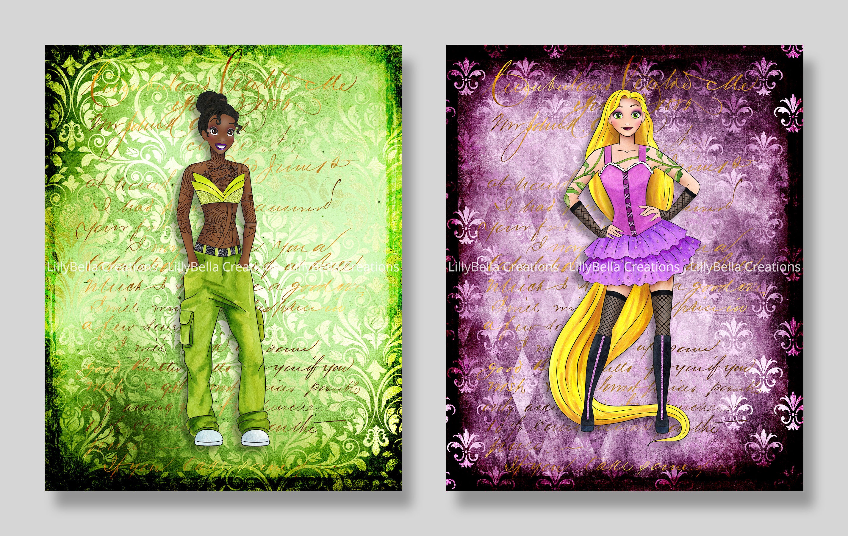 16 Urban Princesses Mixed Media Art Prints: 8 X 10 Snow White ...