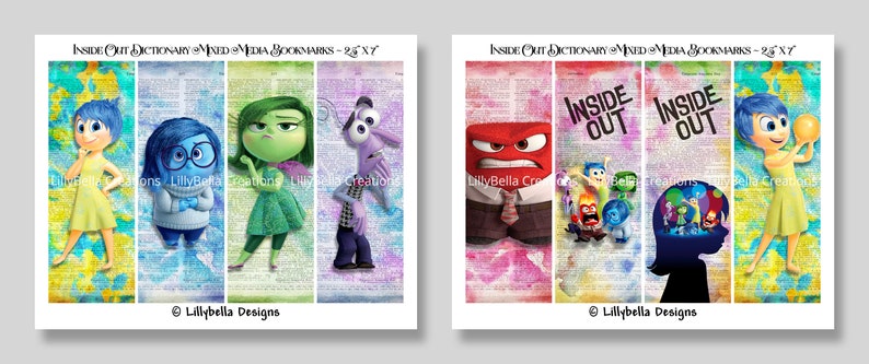 Inside Out 8 Mixed Media Digital Art Prints 5 X 7, 8 Bookmarks Choice ...