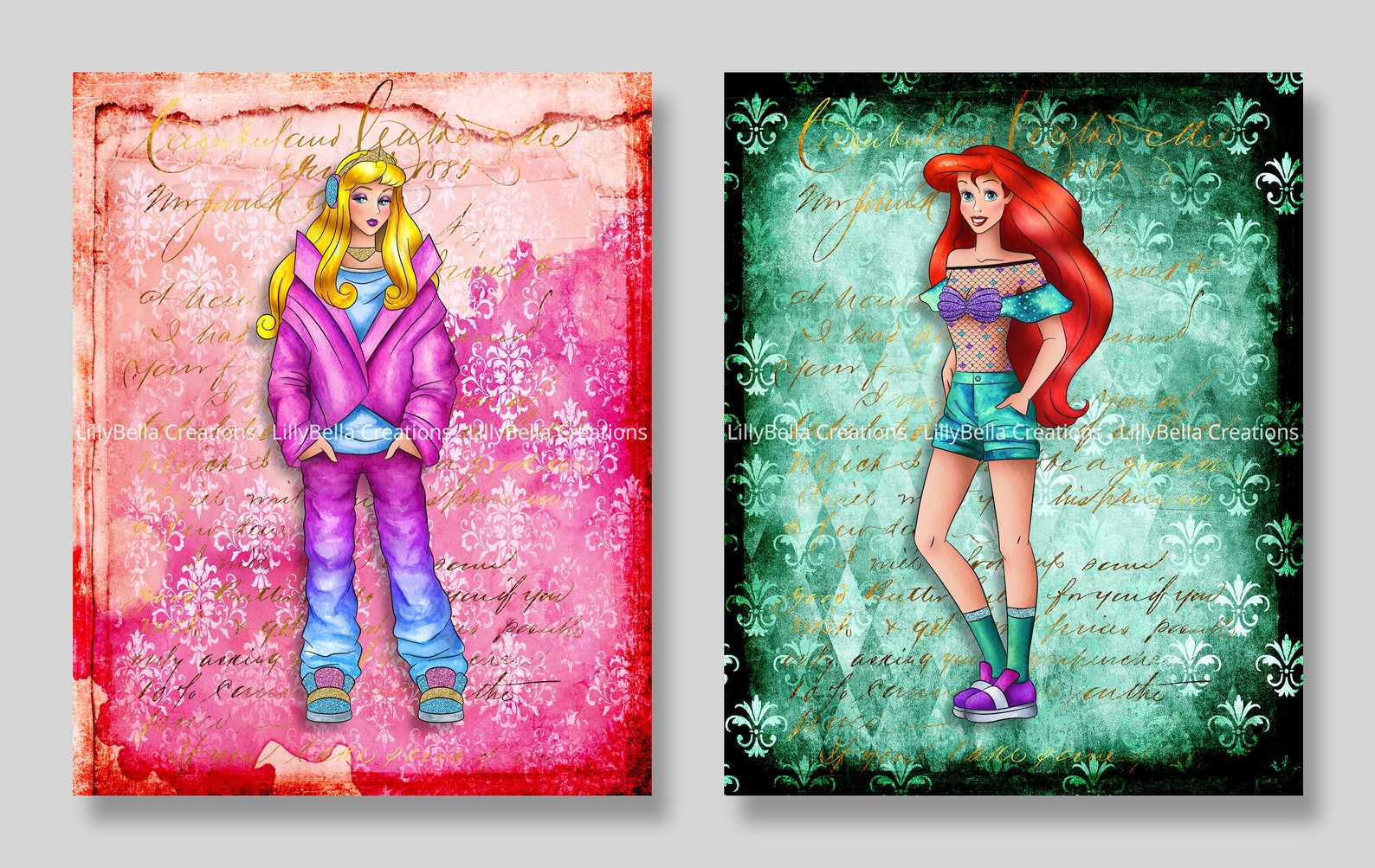 16 Urban Princesses Mixed Media Art Prints: 8 X 10 Snow White ...