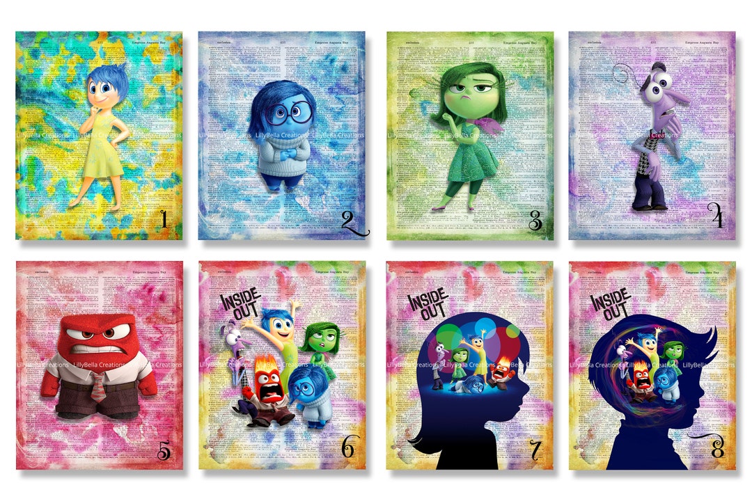 Inside Out ~ Emotions Dictionary Prints ~ 8 "x 10" ~ DIGITAL PRINTS ...