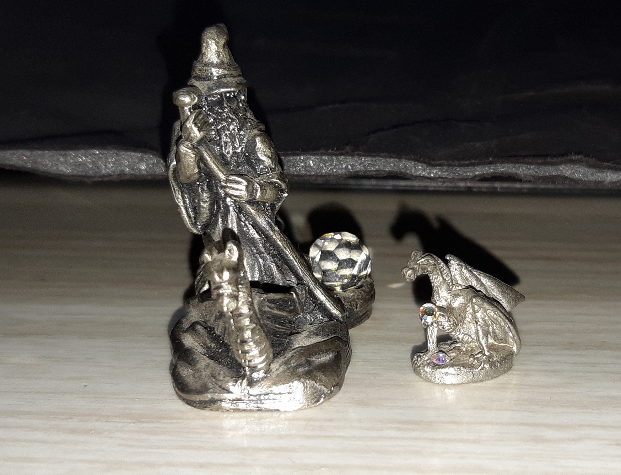Two Vintage Pewter Figurines. the Wizard of the Lake and a Ral - Etsy