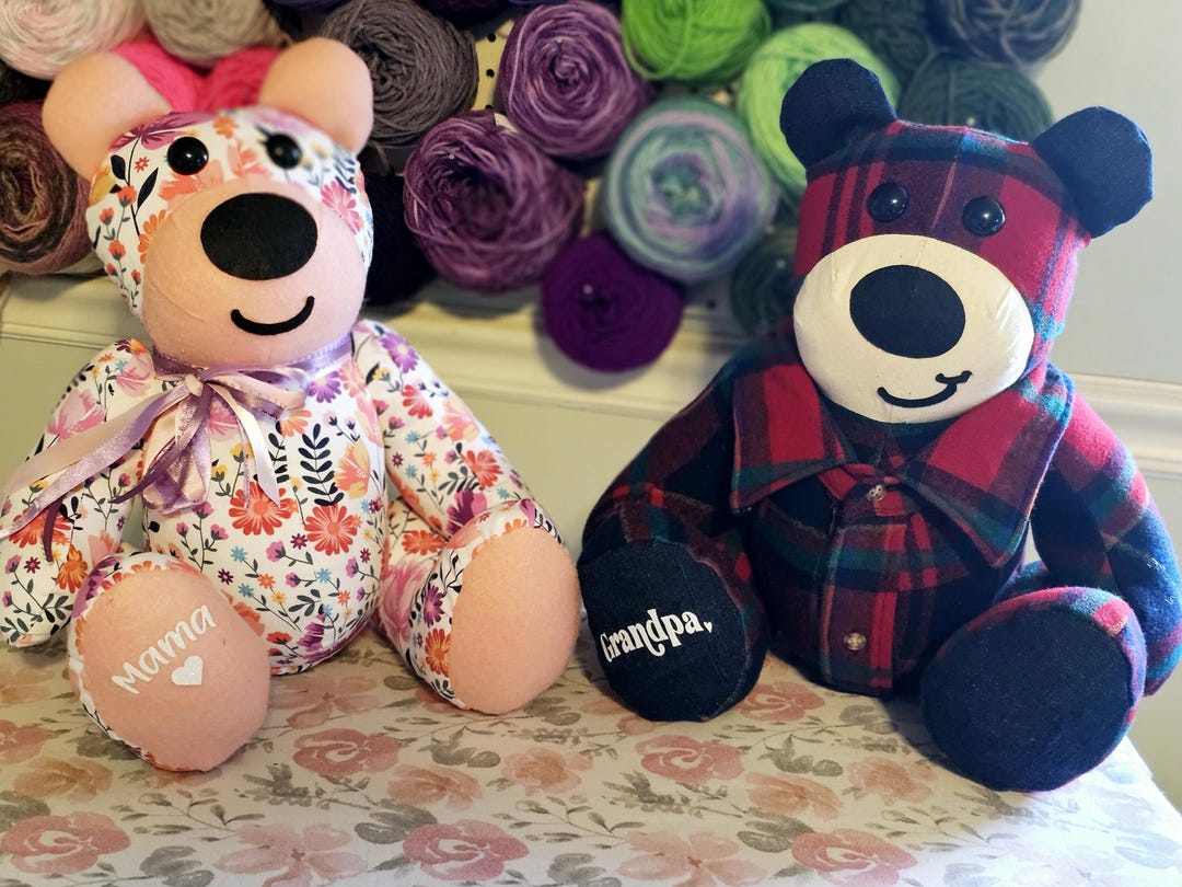 Memory Bear, Betsy Bear, Bear Made From Clothing, Handmade Memory Bear, Custom Memory Bear ...