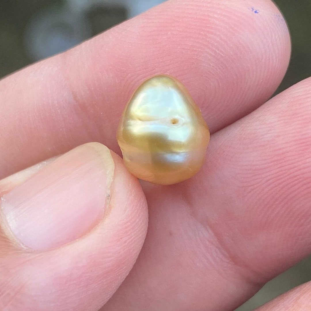 10MM Loose Real South Sea Pearl Real Seawater Saltwater Pearl Baroque V ...