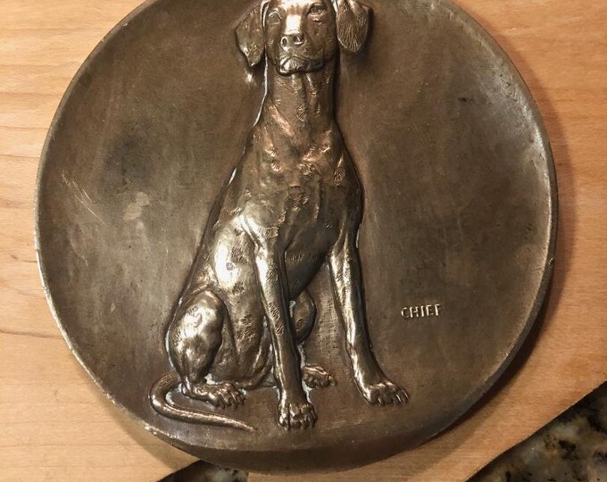 Medallic Bronze Medal Paperweight/chief/dalmation Dog/1876 - Etsy
