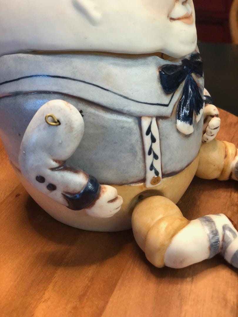 Humpty Dumpty Articulated Porcelain Figure/folk Art Collectors/mother ...