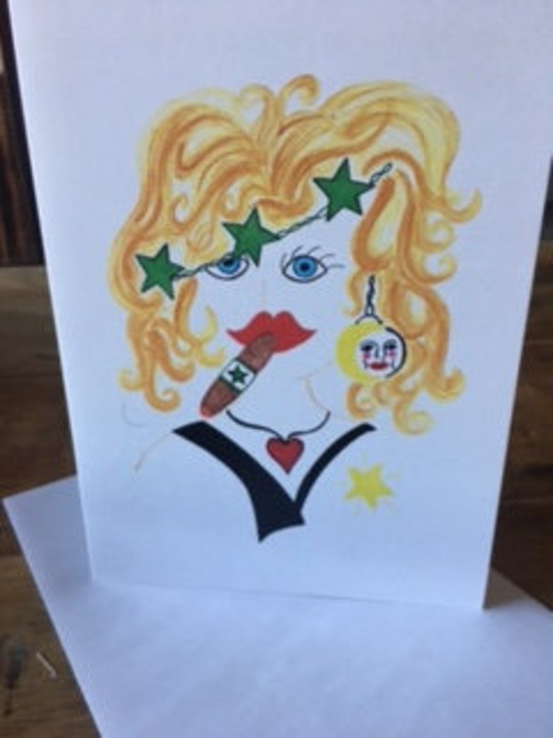 Diva-cigars-cigar Art-cigar Greeting Cards-cigarettes-original Art ...