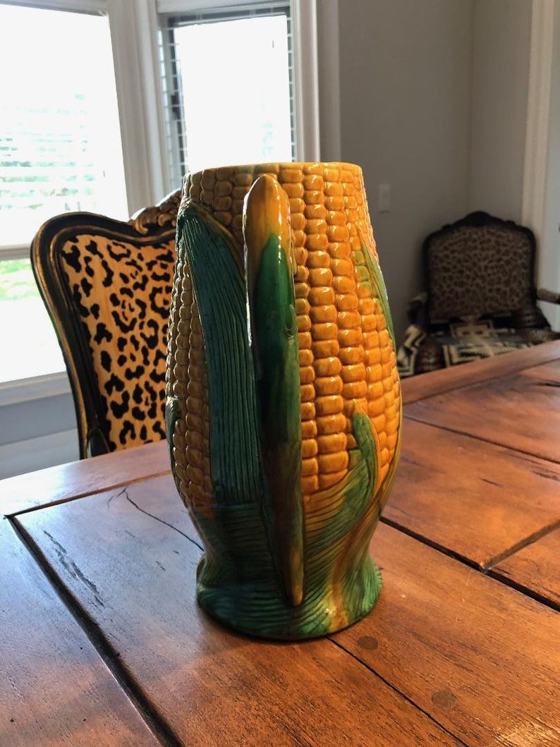 Antique Large 19th Century French Majolica Corn Vase - Etsy