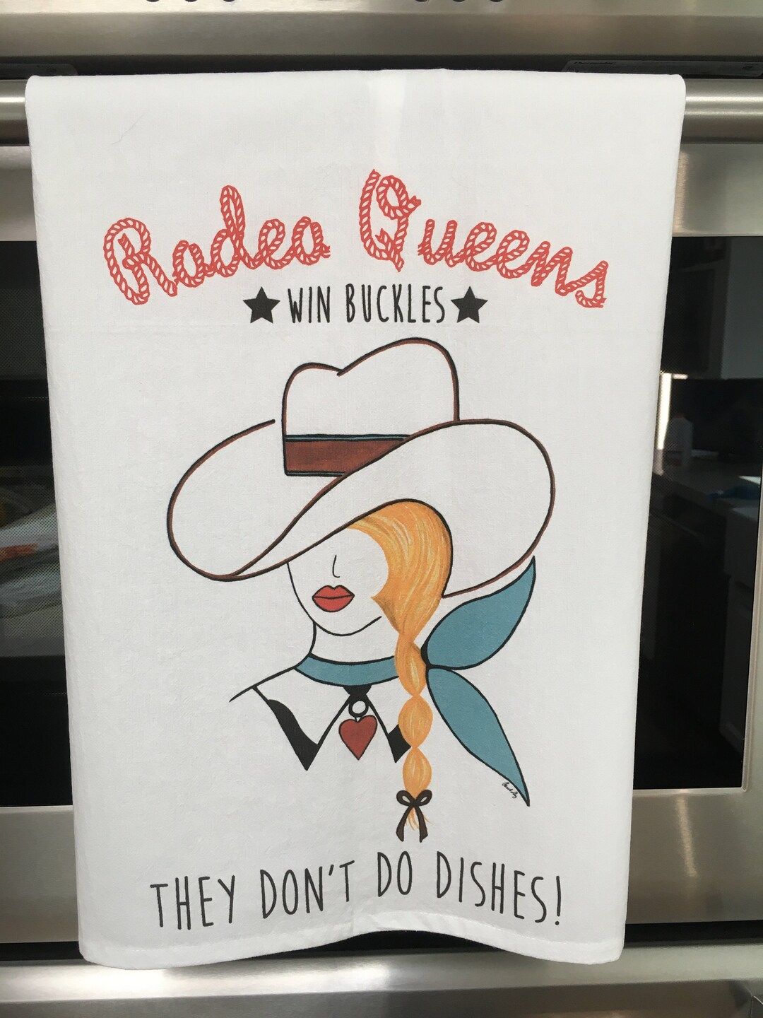 Western Themed/western Kitchen Towels-sweethearts of the Rodeo-rodeo ...