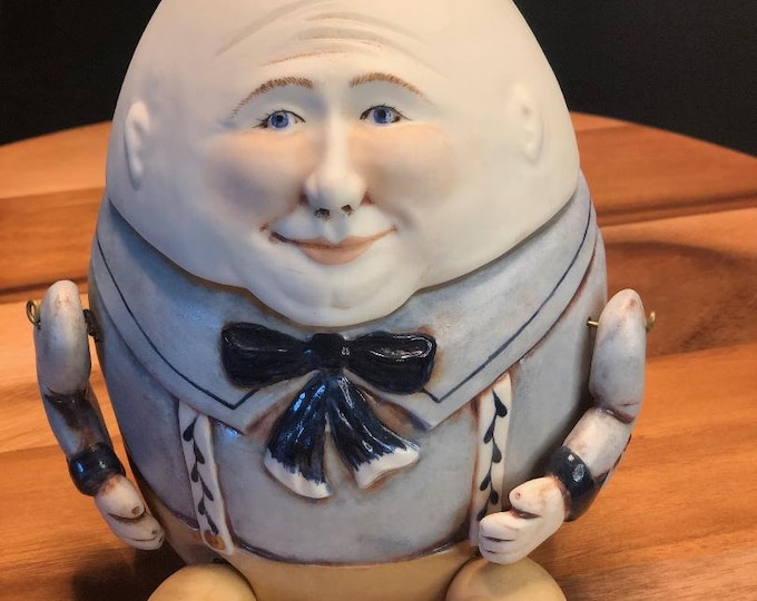 Humpty Dumpty Articulated Porcelain Figure/folk Art Collectors/mother ...