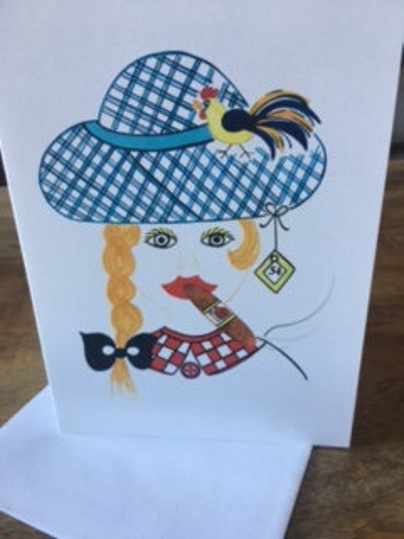 Diva-cigars-cigar Art-cigar Greeting Cards-cigarettes-original Art ...