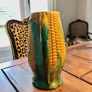Antique Large 19th Century French Majolica Corn Vase - Etsy