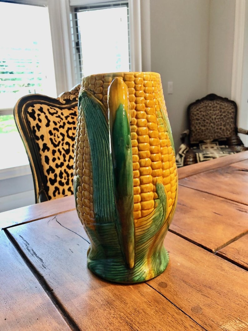 Antique Large 19th Century French Majolica Corn Vase - Etsy