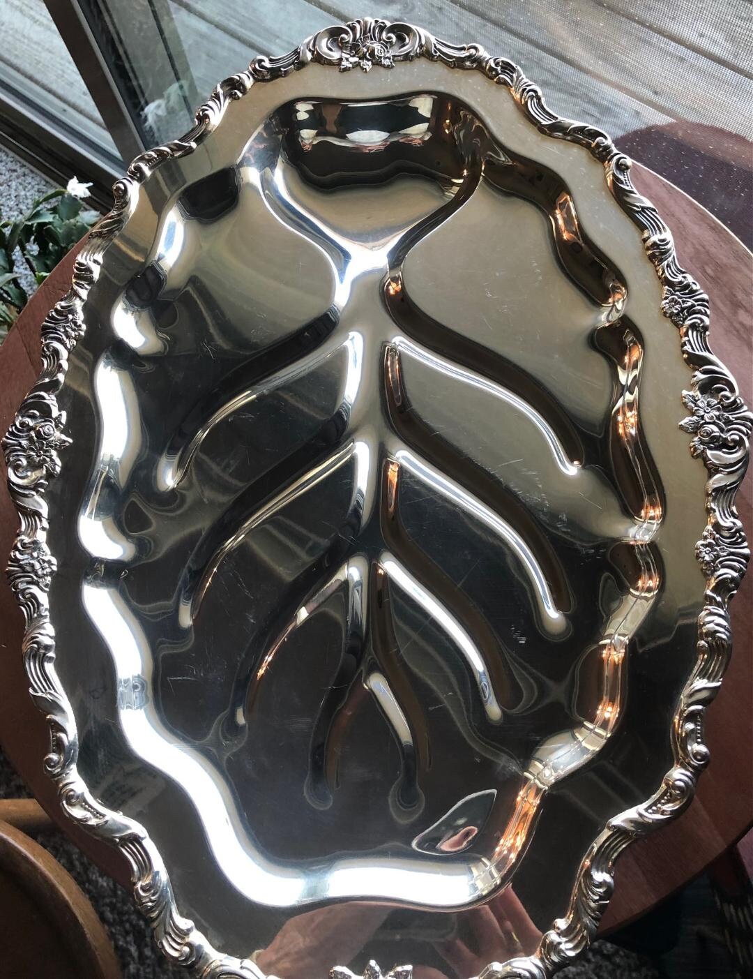 Wallace Sterling Platter/rose Point/tree of Life/footed/wallace ...