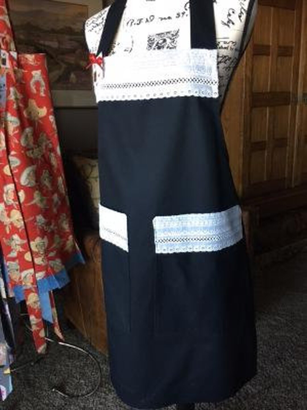 Aprons-womens Aprons-cocktail Party Apron-fancy Aprons-black and Lace ...