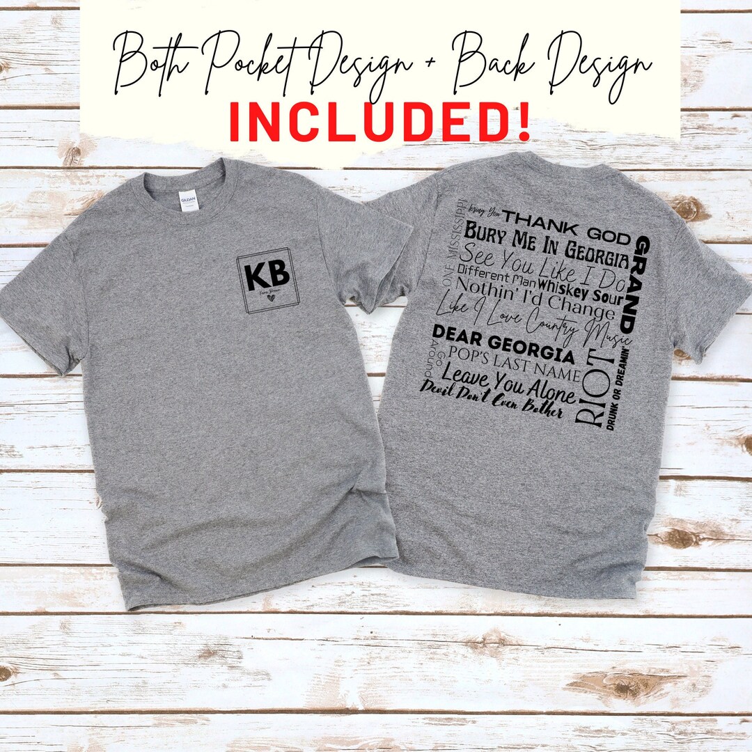 Kane Brown Inspired Black Design, Different Man Album Song List, PNG ...